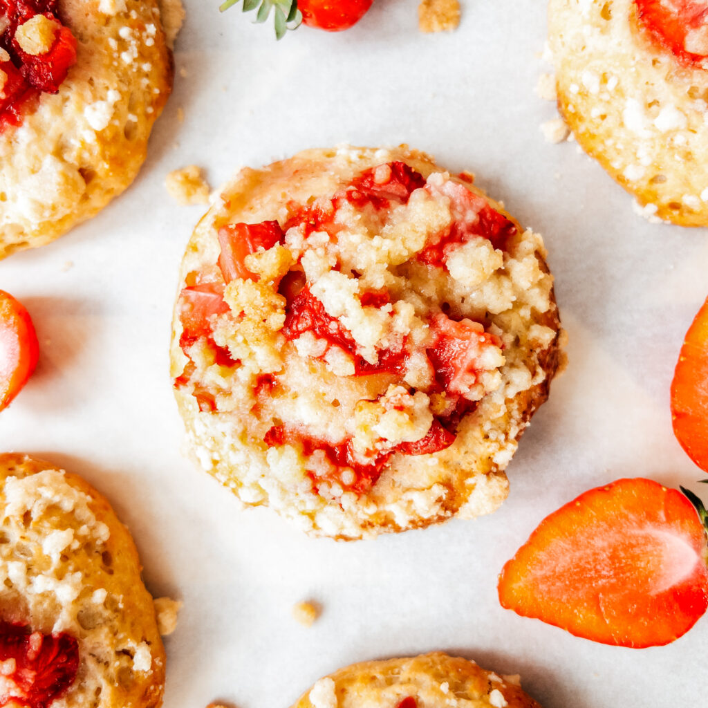 Strawberry Crumble Buns - Together to Eat - Family Meals