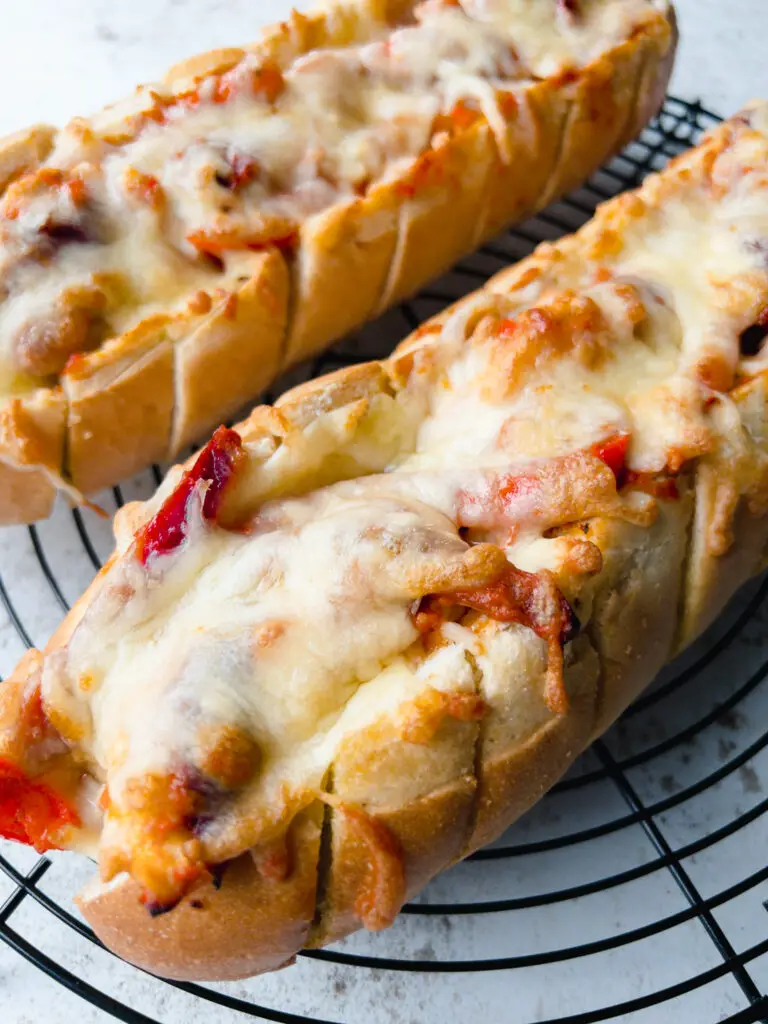 Cheesy Chicken Garlic Bread - Together to Eat - Family Meals