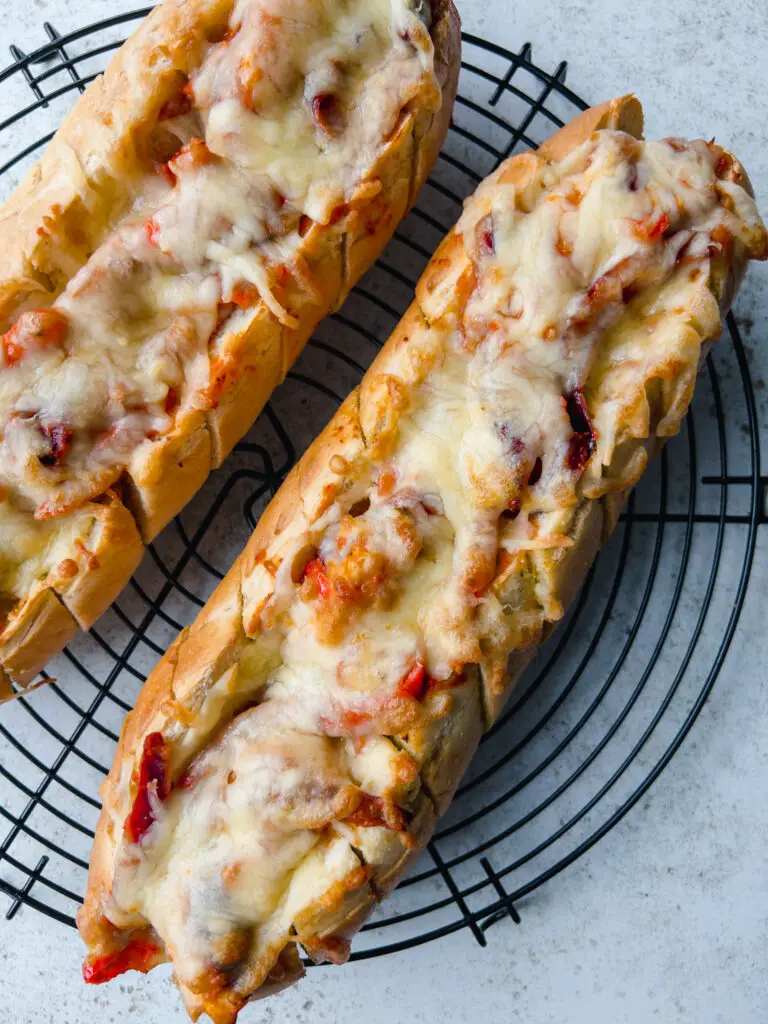 Cheesy Chicken Garlic Bread - Together to Eat - Family Meals