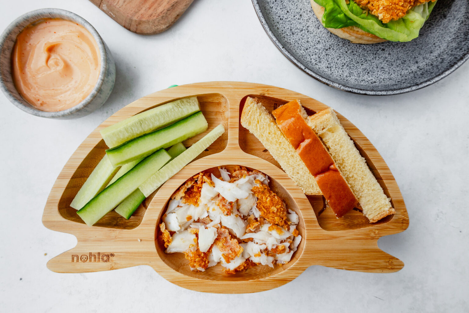 Cod Fillet Burger with Cornflake Crust - Together to Eat - Family Meals