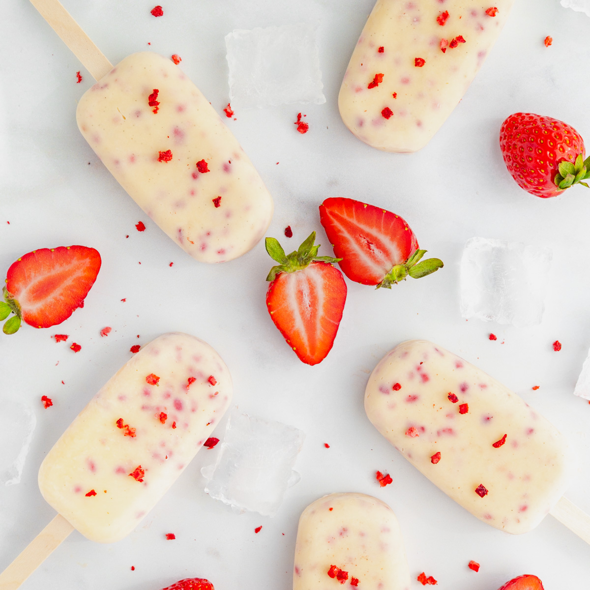 Strawberry and Custard Ice Lollies - Together to Eat - Family Meals