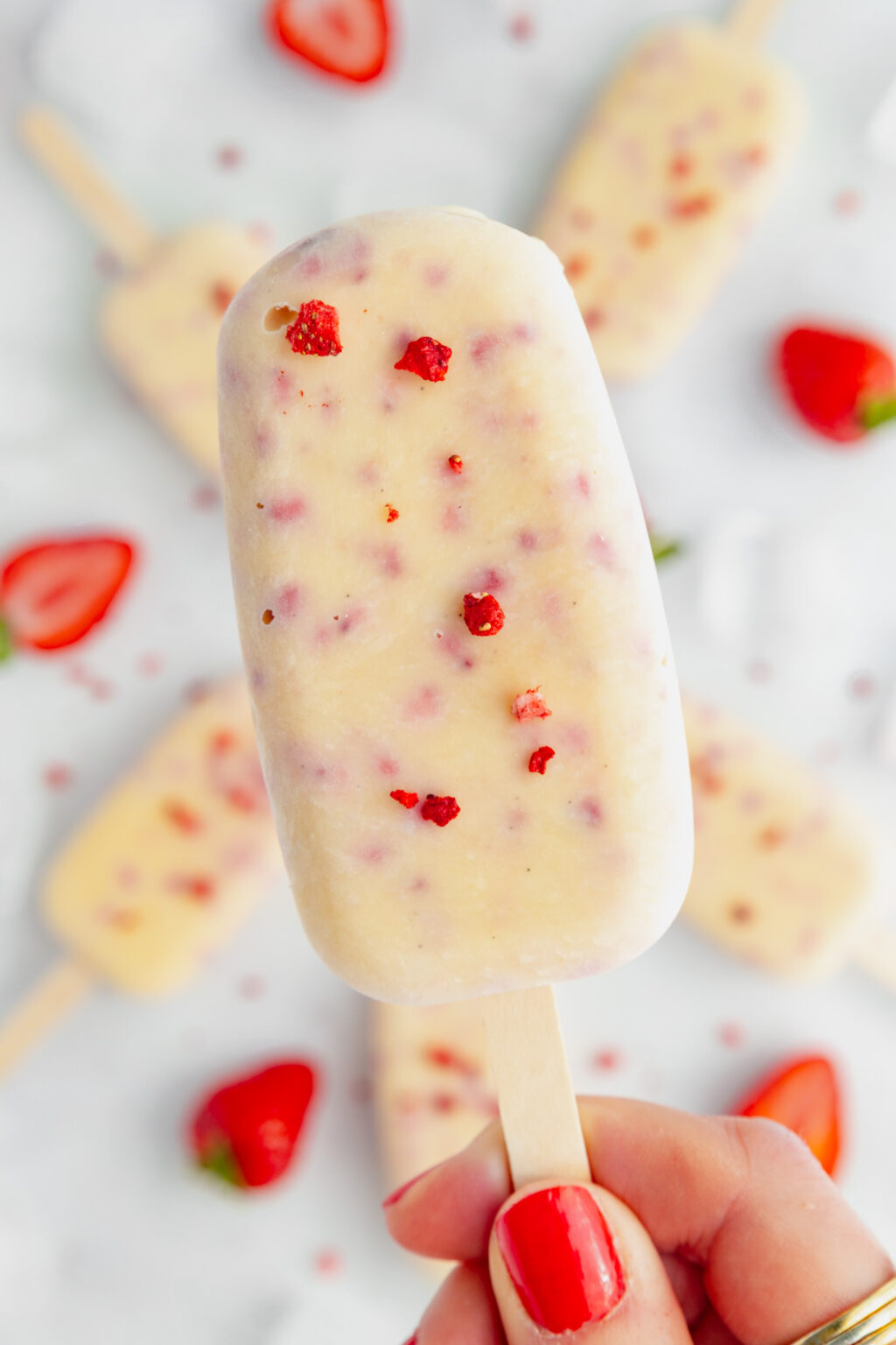Strawberry and Custard Ice Lollies - Together to Eat - Family Meals