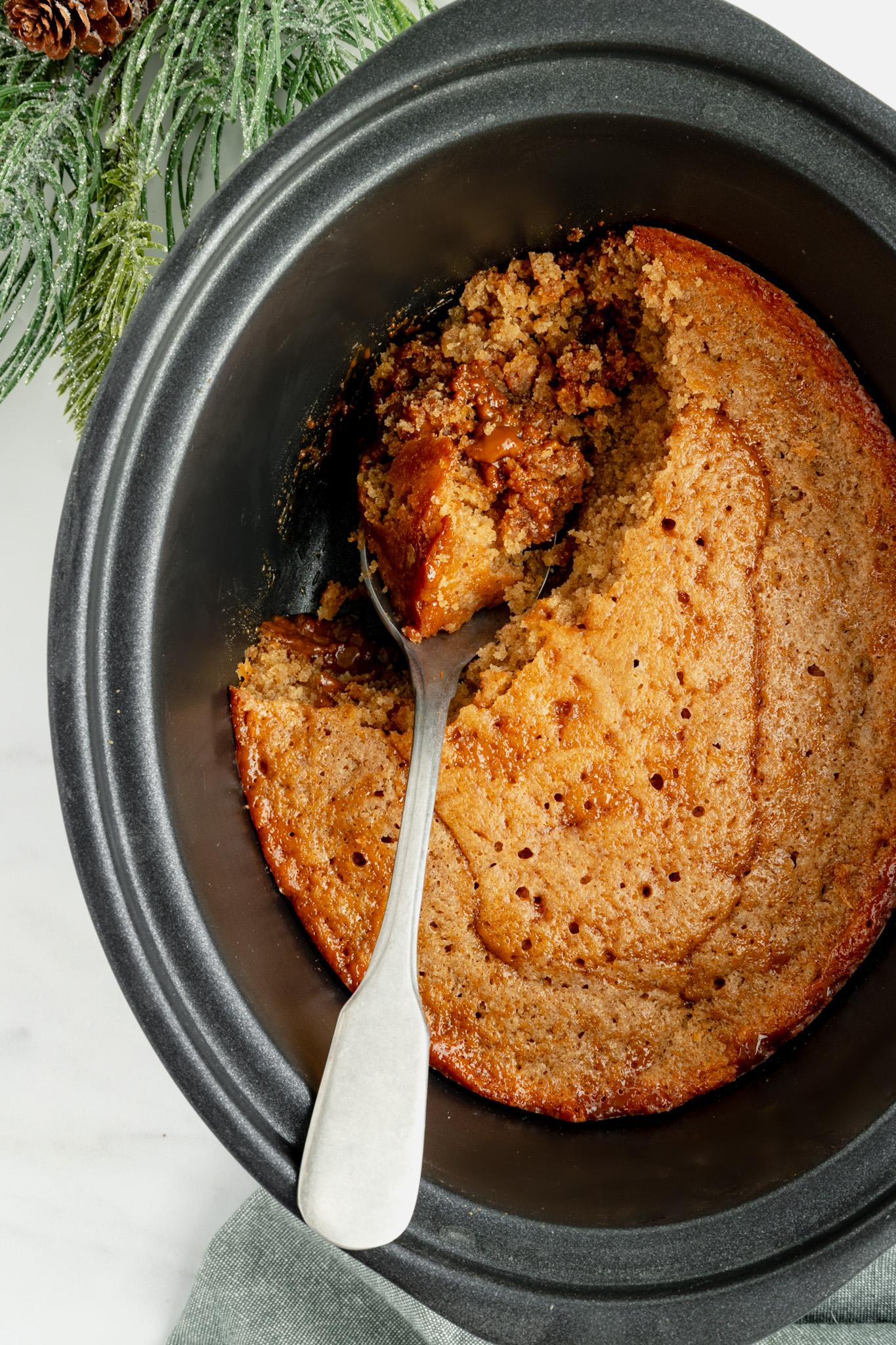 Slow Cooker Gingerbread Pudding - Together to Eat - Family Meals