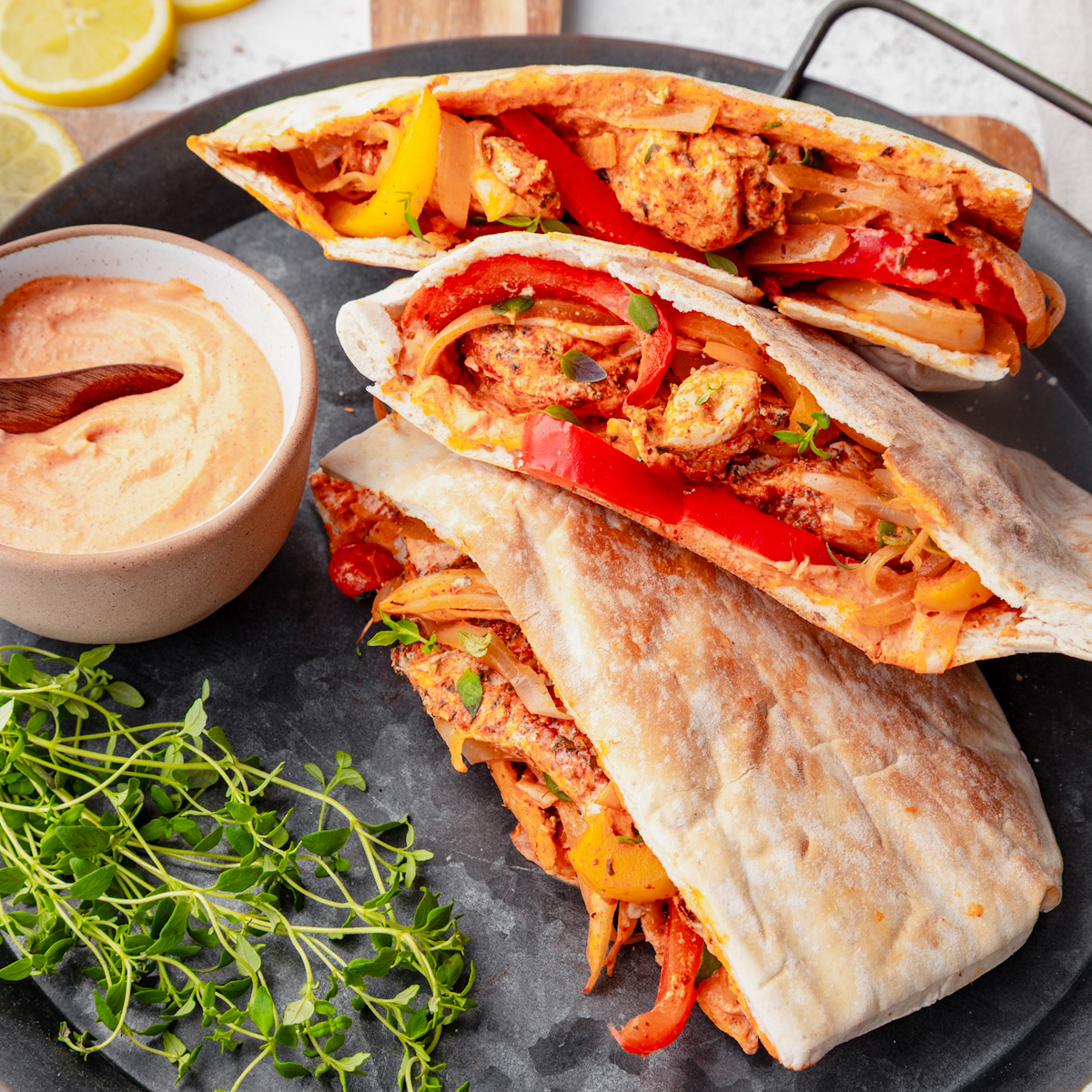 Cajun Chicken Pitta - Together to Eat - Family Meals