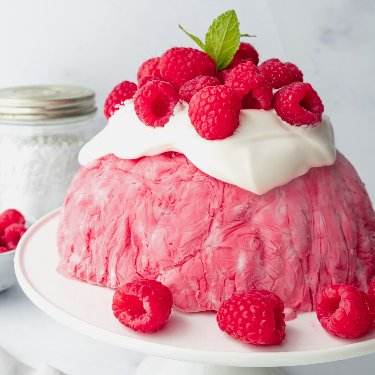 Raspberry Ice Cream Bombe - Together to Eat - Family Meals