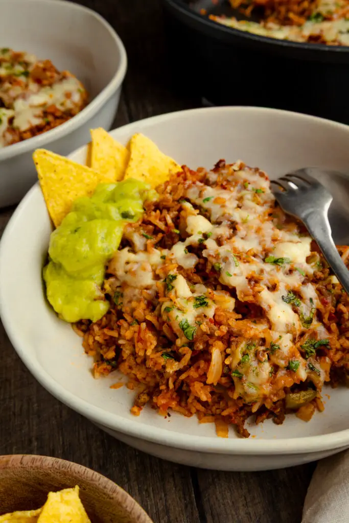 One Pan Cheesy Mexican Beef and Rice - Together to Eat - Family Meals